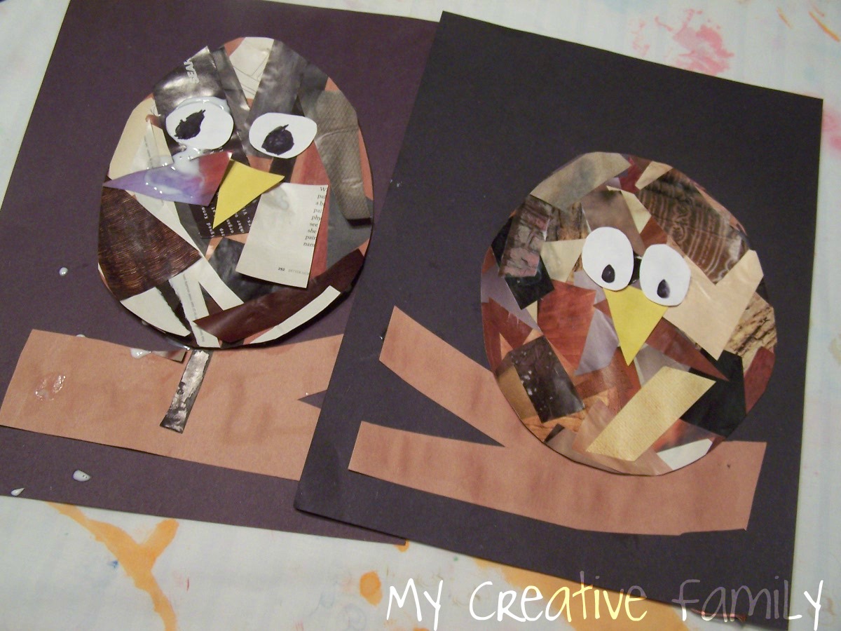Collage Owls - Creative Family Fun