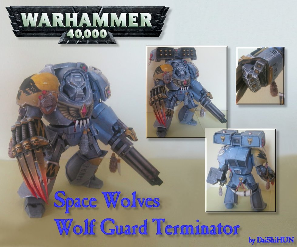 Paper Wargames: Space Wolf Terminator Papercraft
