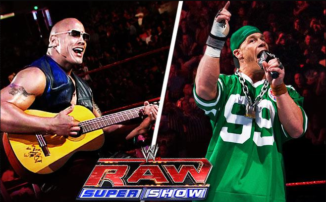 WWEevolutuion: WWE Rock Concert and John Cena Rap Raw Supershow Results ...