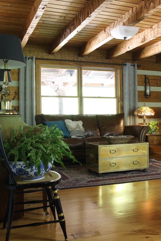 Bold & Eclectic Log Cabin Living Room | The Big Reveal | One Room ...
