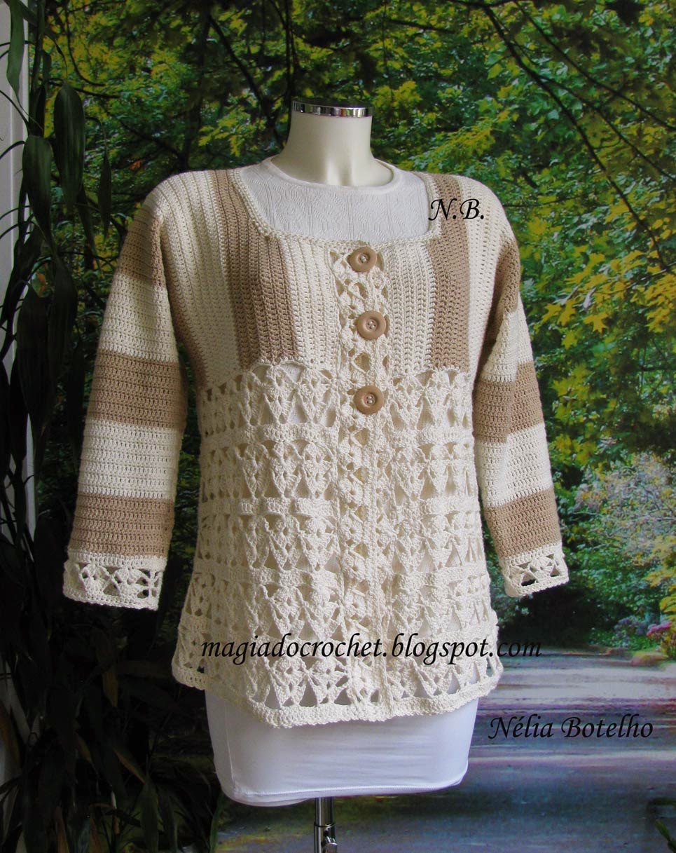 Magia do Crochet: Casaco em crochet para senhora e as minhas novas revistas