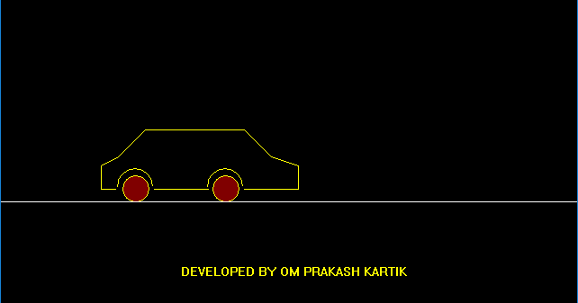 Program in C for Moving Car Animation Using C Graphics