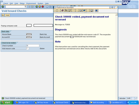 Free SAP Training Manuals: T Code FCH3 / FCH8 / FCH9 : SAP FI USER MANUAL Check Cancellation/Voiding
