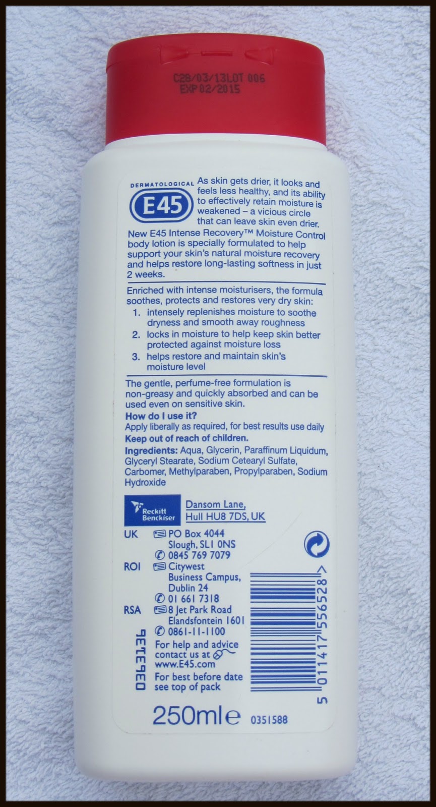 *Nina's Bargain Beauty*: E45 Intense Recovery Moisture Control Lotion