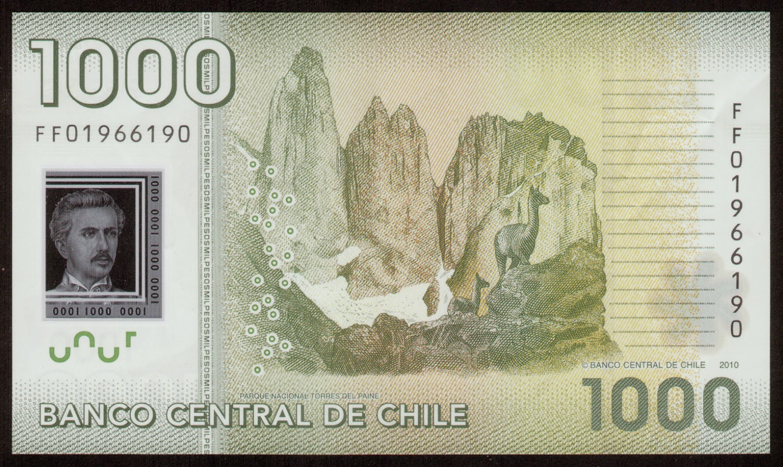 Chile 1000 Pesos banknote 2010 Ignacio Carrera Pinto|World Banknotes ...