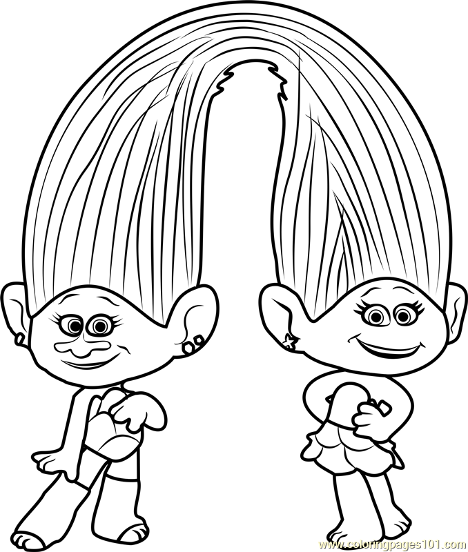 Bridget from Trolls Coloring Page Color Online - My Best Partys