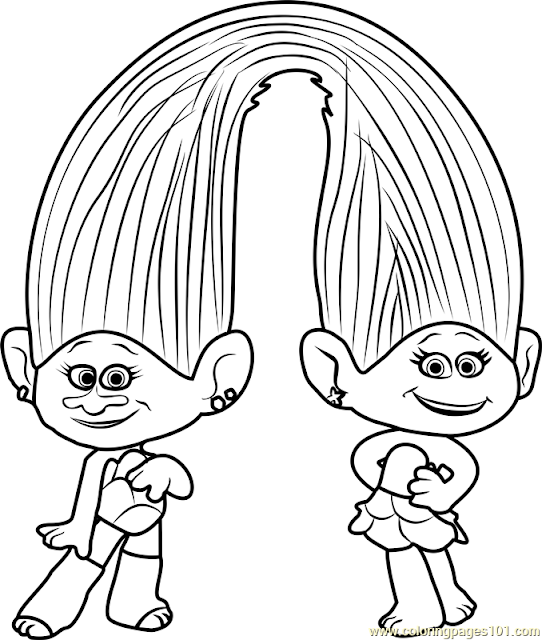 Bridget from Trolls Coloring Page Color Online - My Best Partys