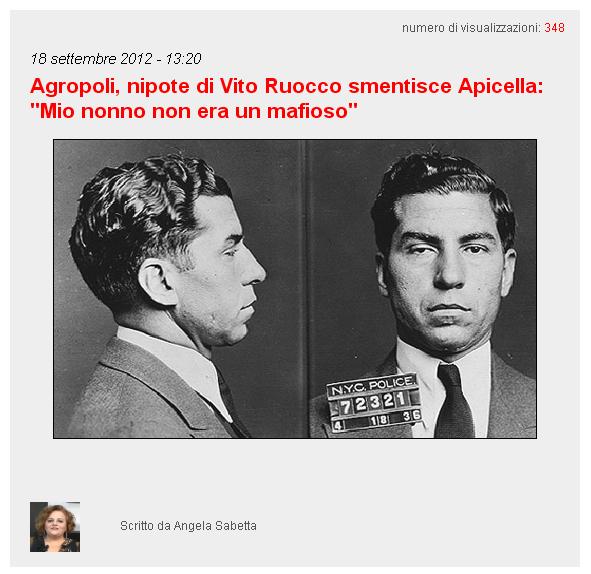 Ruocco tribù: Frank Ruocco: Una storia di eroismo falsata e offesa