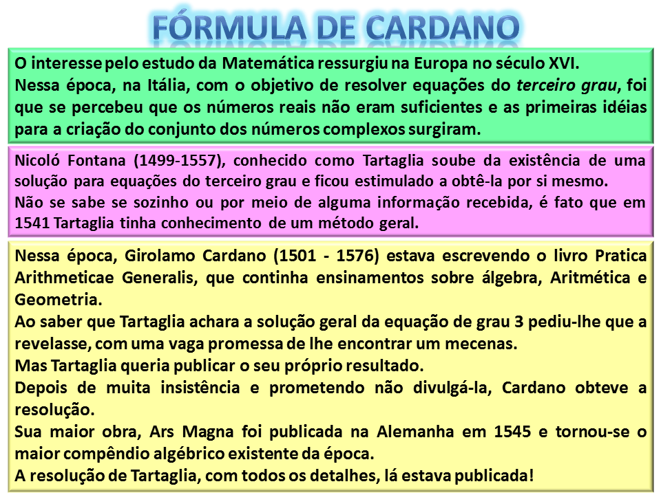 Conta Comigo: A FÓRMULA DE CARDANO