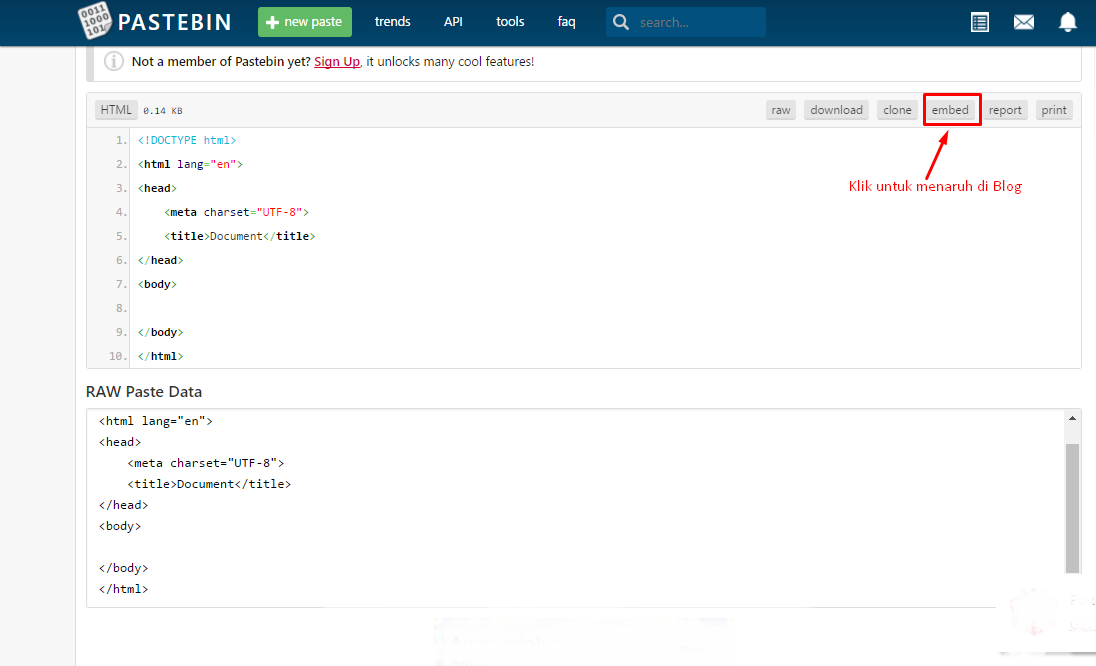 Cara Menaruh Kode Html Javascript Php C Dll Di Blog Webaik