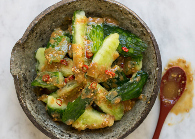 [Japanese Recipes] Smashed Cucumbers with Sesame Sauce - All Asian ...