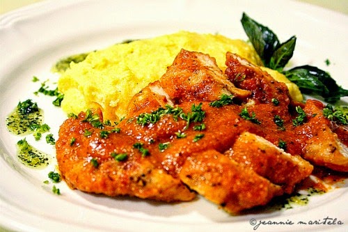 Chicken Cacciatore and Creamy Parmesan Polenta | Easy Recipes Blog
