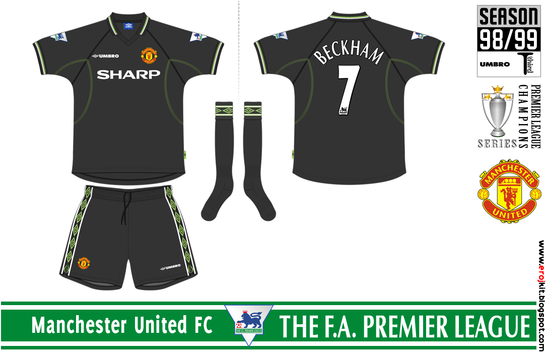 Kit Design, by eroj: 1998-99 Manchester United (Home, Away e Third)