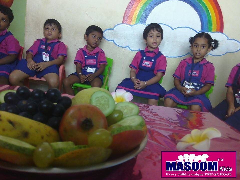 MASOOM KIDS PRE SCHOOL: Fruit Day celebration