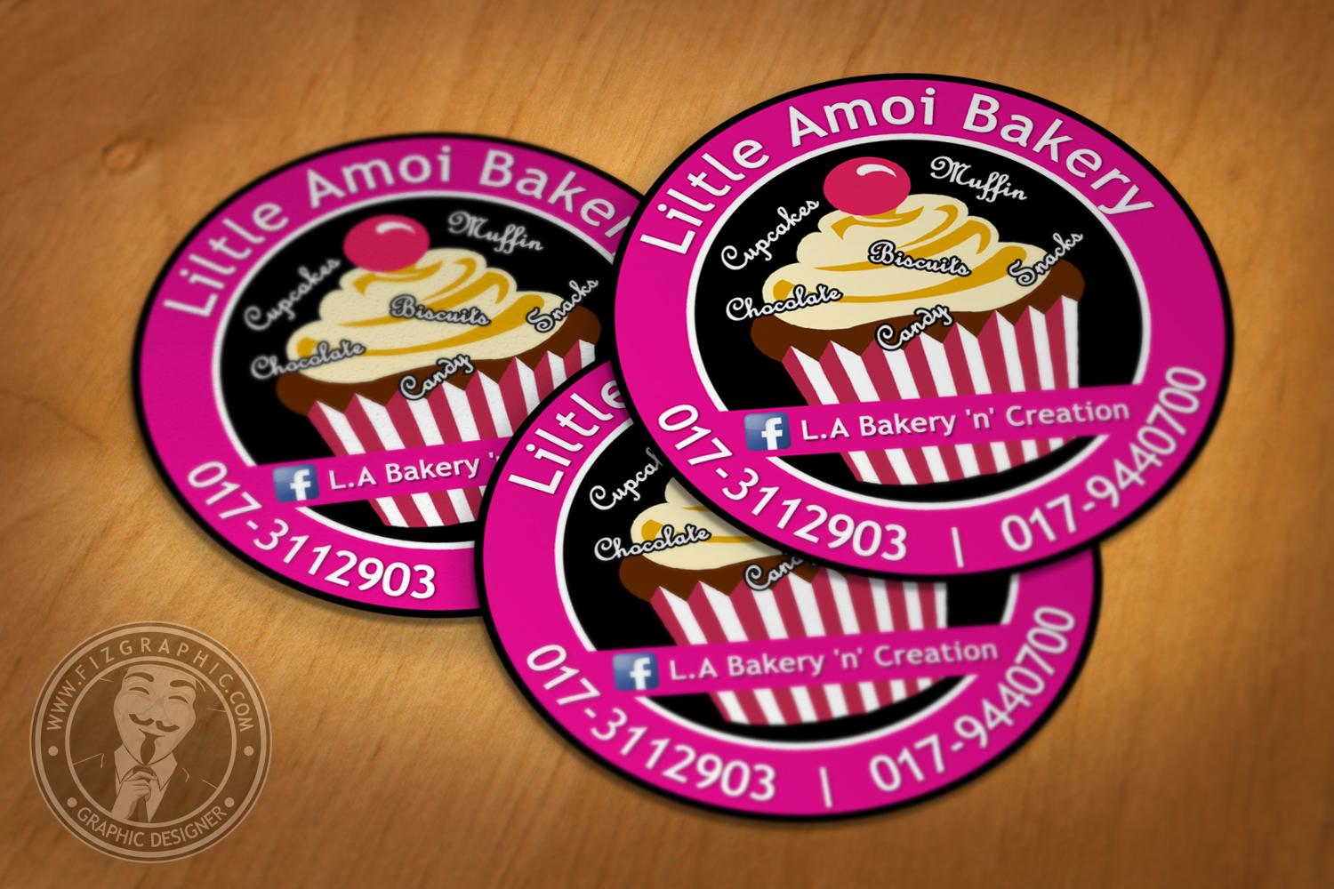 Fizgraphic: Tempahan Sticker Bulat #1