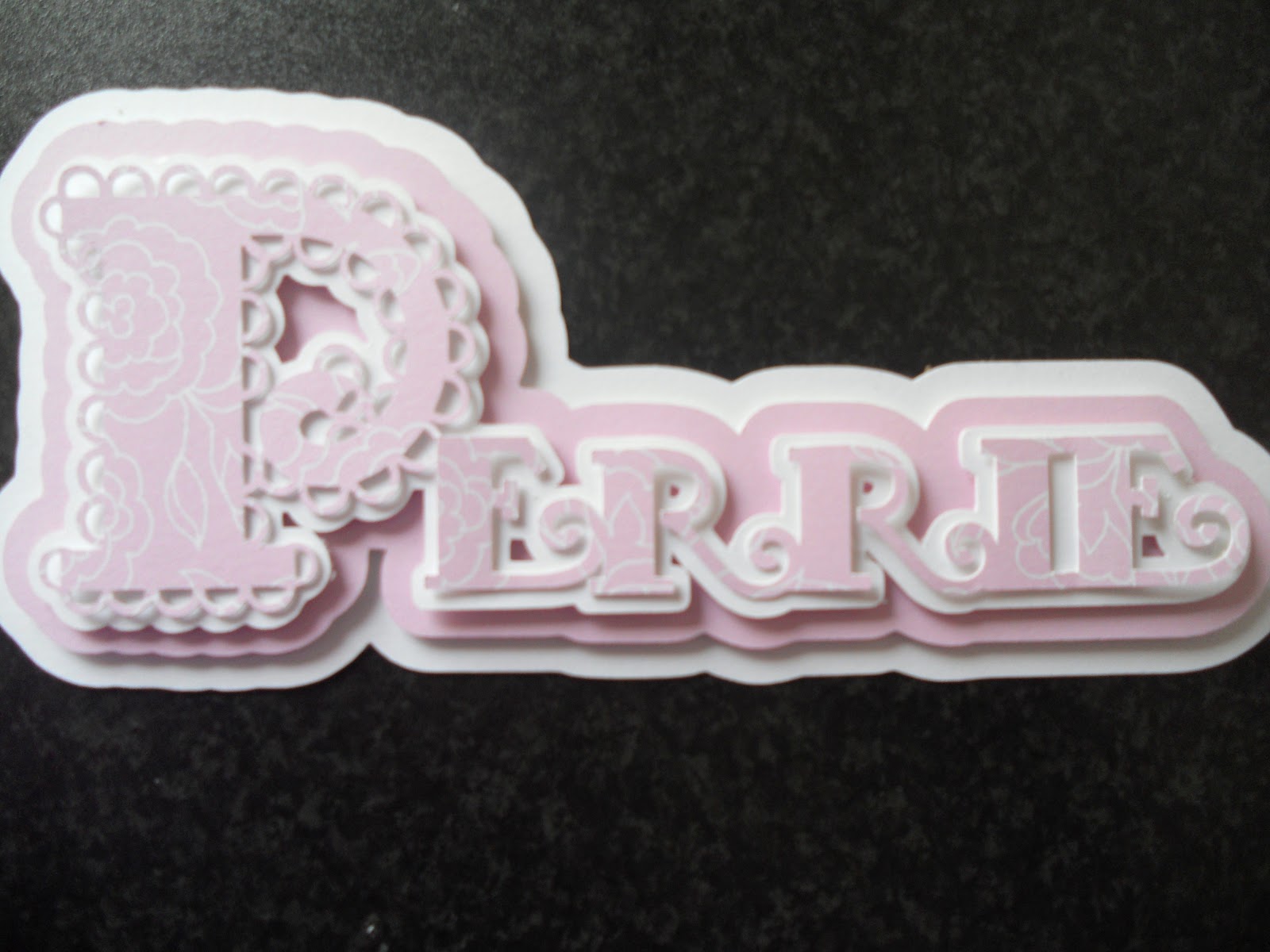 wendy`s crafting times: Perrie`s Name Plate