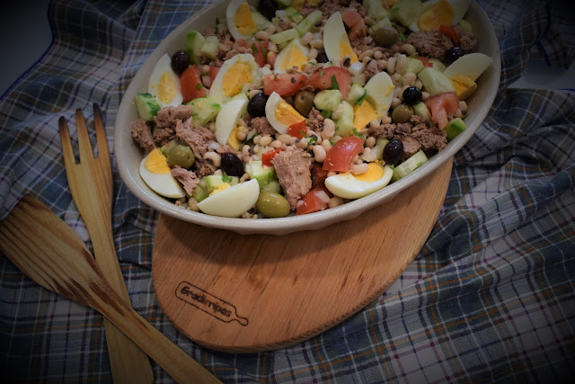 Guloso qb: Salada de feijão frade com atum