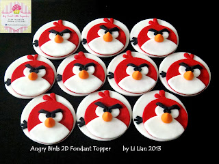 The Baking Lawyer : Angry Bird 2D Fondant Topper