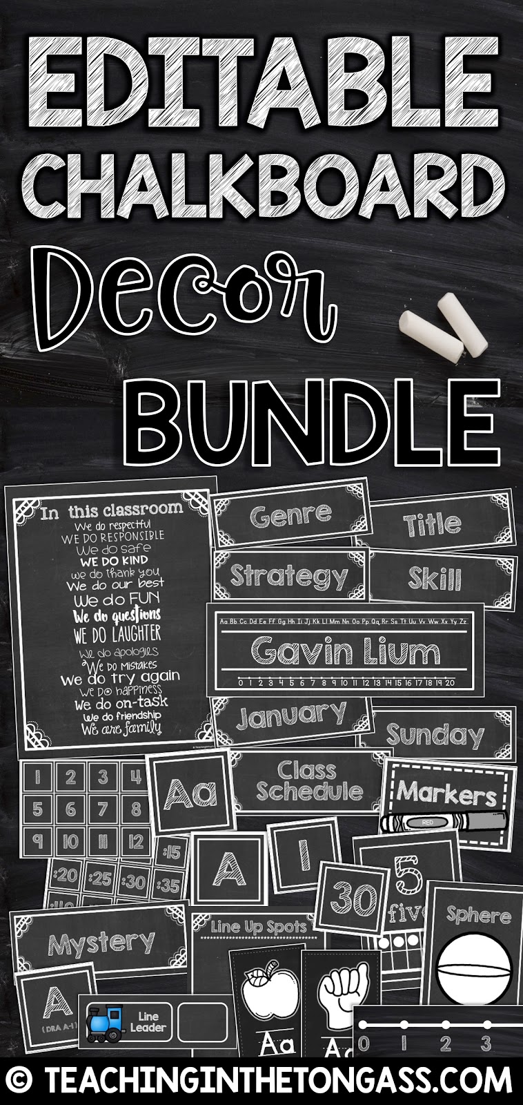 Burlap Chalkboard Classroom Decor - Teaching in the Tongass