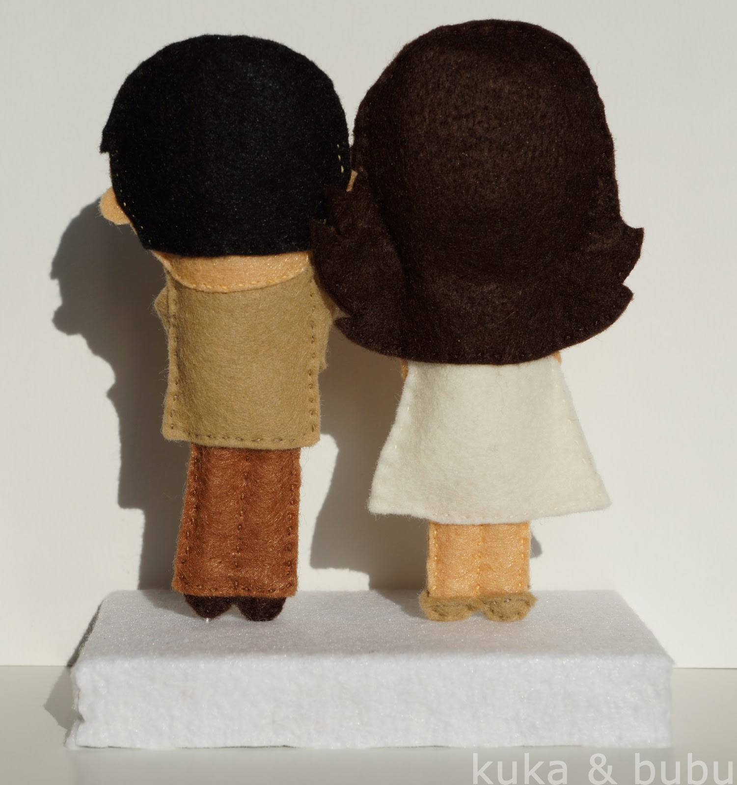 kuka and bubu: Felt bride and groom – Novios de fieltro