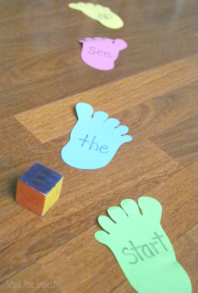 Roll, Stomp, & Read Sight Word Game | School Time Snippets