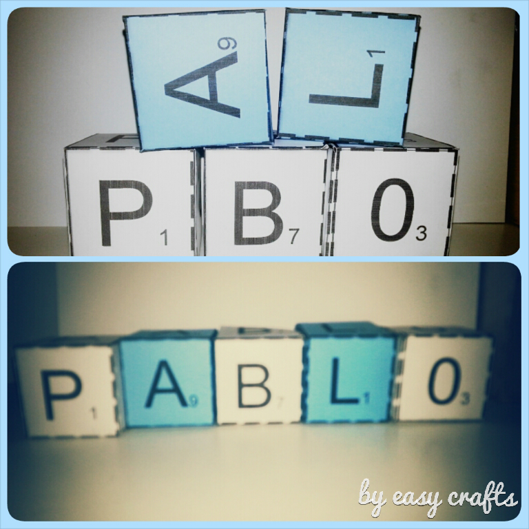 Easy crafts: Cubos con texto