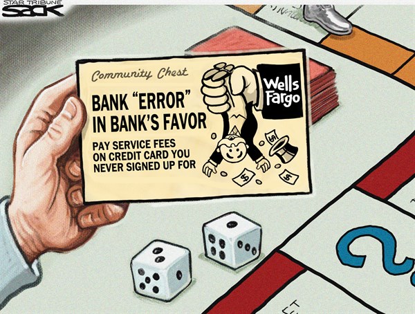 Les Tours de Laliberté: Caricature Wells Fargo et Monopoly Les Tours de Laliberté: Caricature Wells Fargo et Monopoly