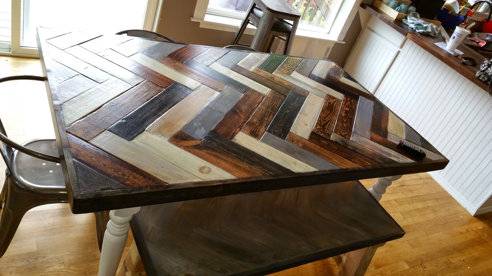 The Rusty Door: Chevron Table and benches