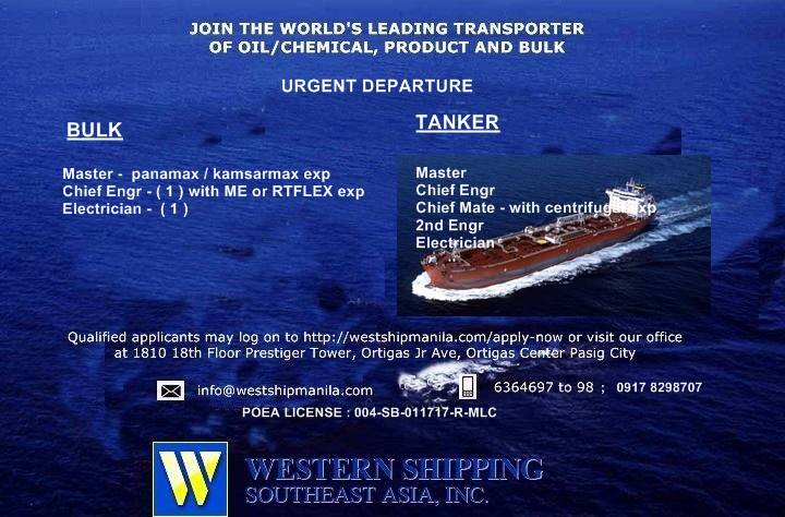 Master, Chief engineer, Chief mate, 2nd Eng, Elect and More Position ...