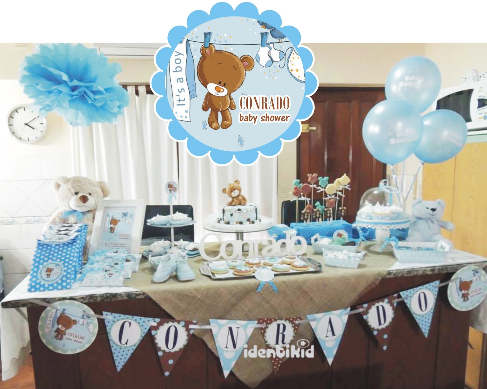 IDENTIKID diseño grafico para eventos: BABY SHOWER- Banderin, Cartel de ...