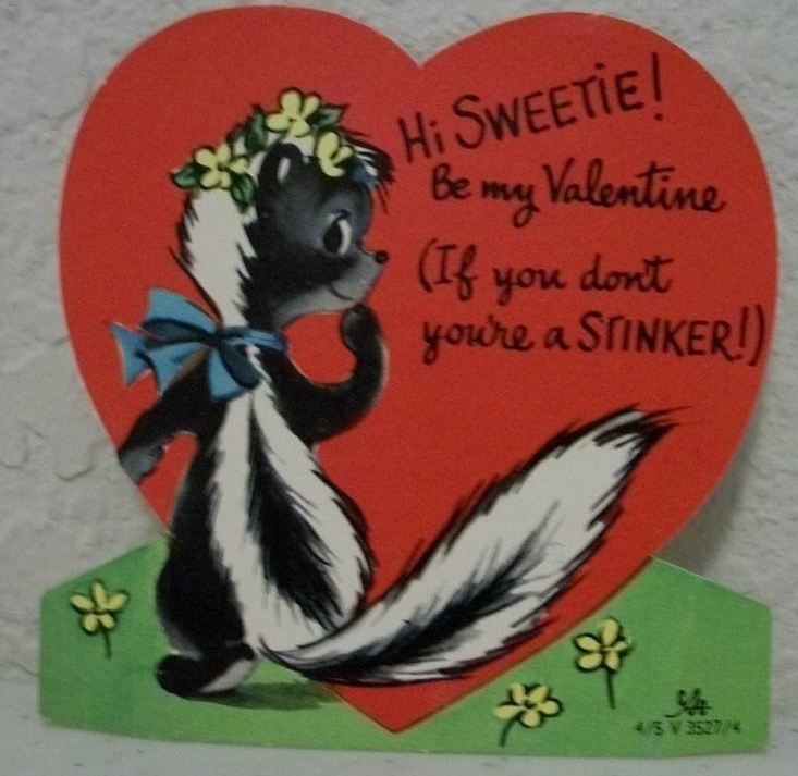 PowerOfBabel: Love Stinks: The Skunk Valentine Card