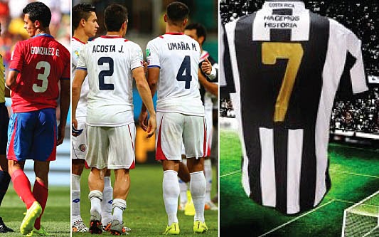 Football teams shirt and kits fan: Font Costa Rica 2014 World Cup kits