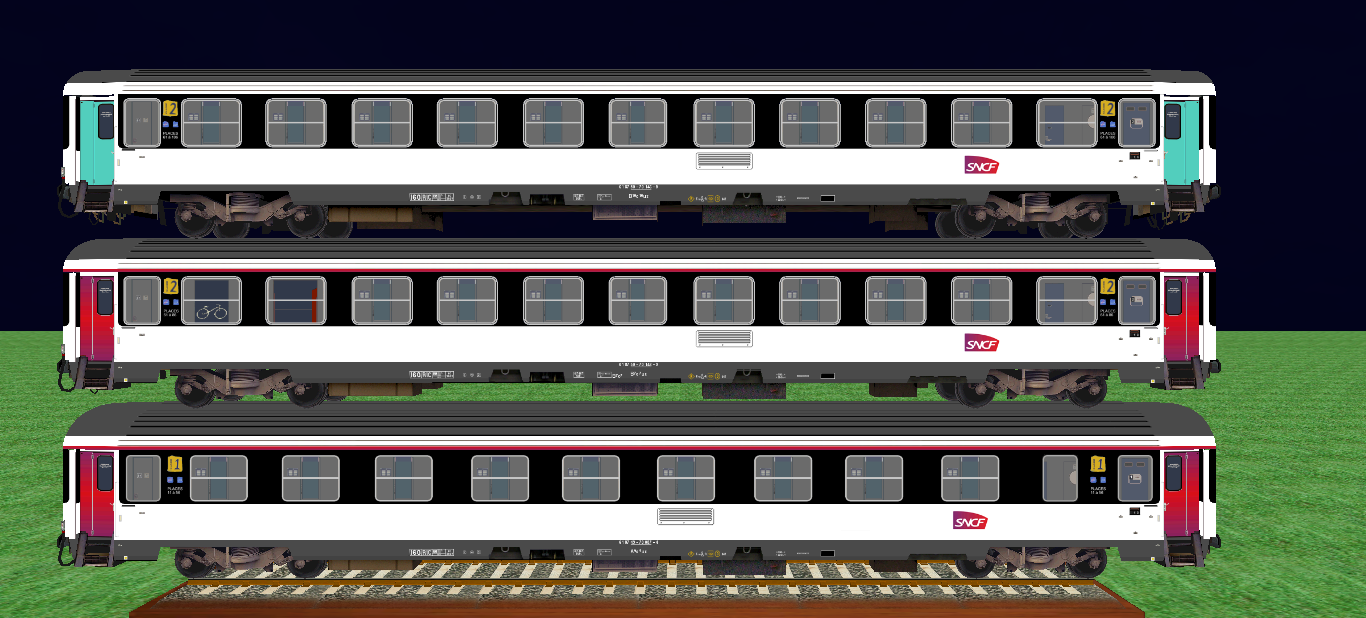 Train MSTS: Park Voiture Corail