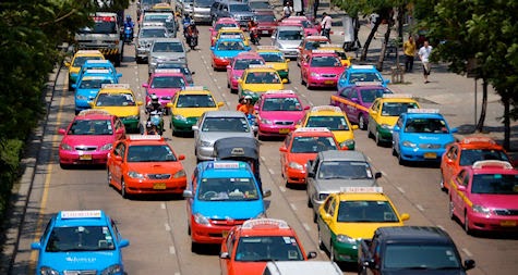 The Presurfer: Bangkok's Multi-Colored Taxis