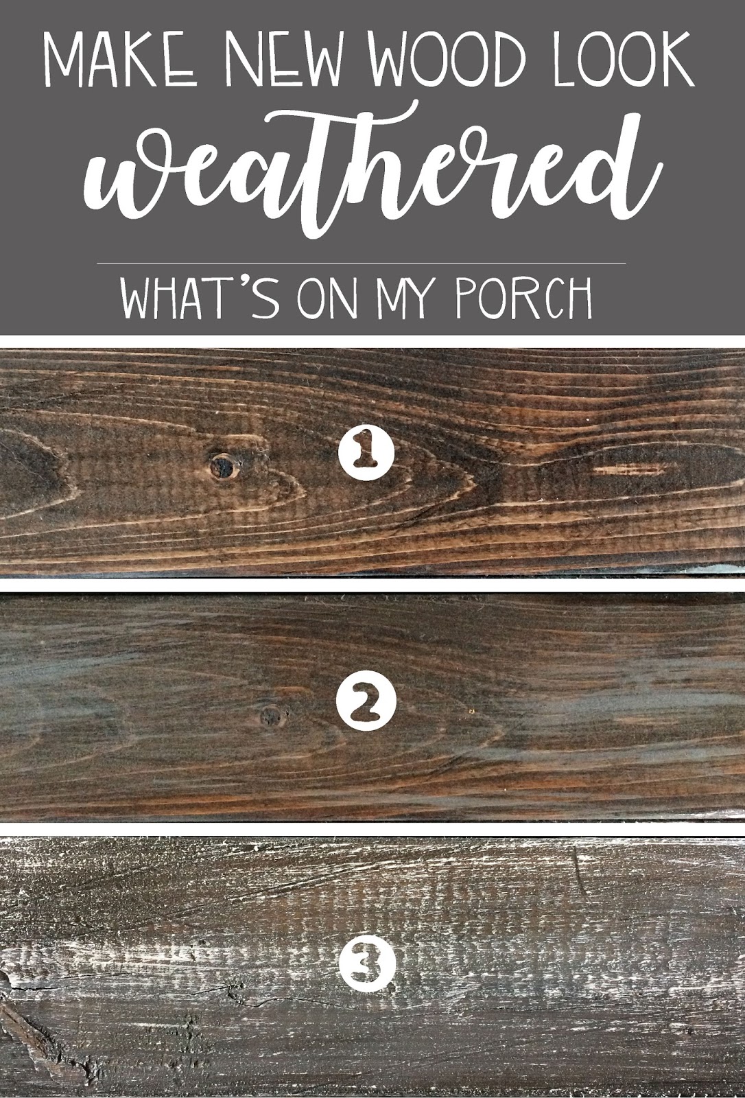 My Porch Prints: How to Make New Wood Look Weathered My Porch Prints: How to Make New Wood Look Weathered
