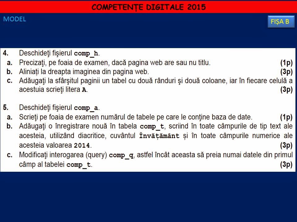 Profu`economist: COMPETENȚE DIGITALE-2015
