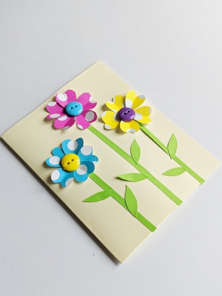 Paper Heart Flower Card - Find Craft Up