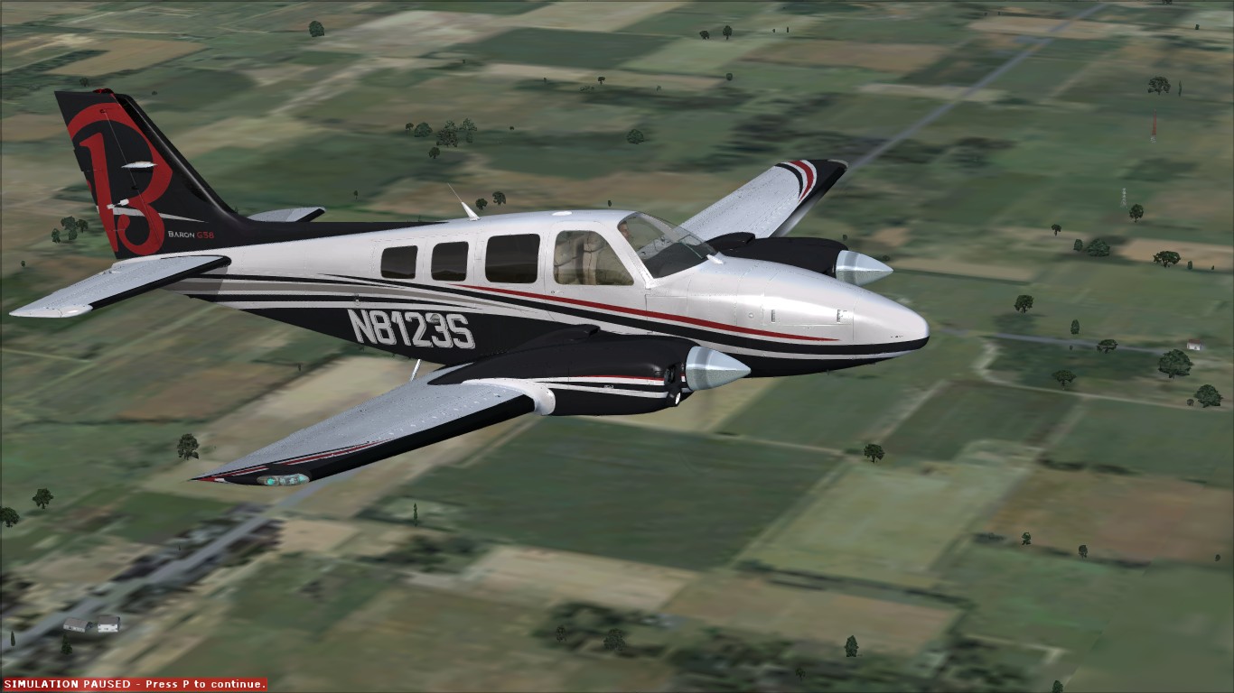 Texturas Brasileiras: Beechcraft Baron B58 N8123S