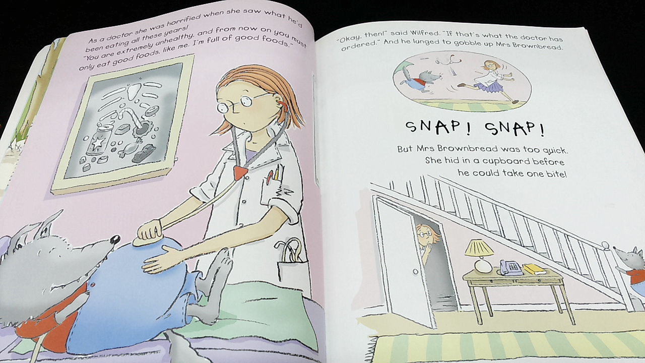 Kid Books Blog: 206.Not Now, Mrs.Wolf / The Healthy Wolf