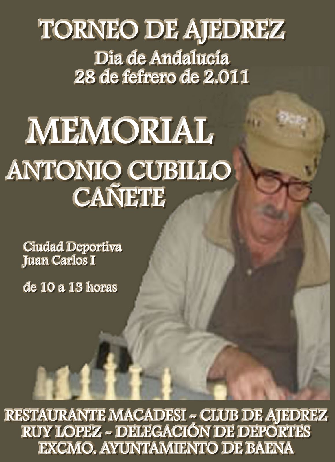 Club de Ajedrez Ruy López Baena: Memorial Antonio Cubillo Cañete