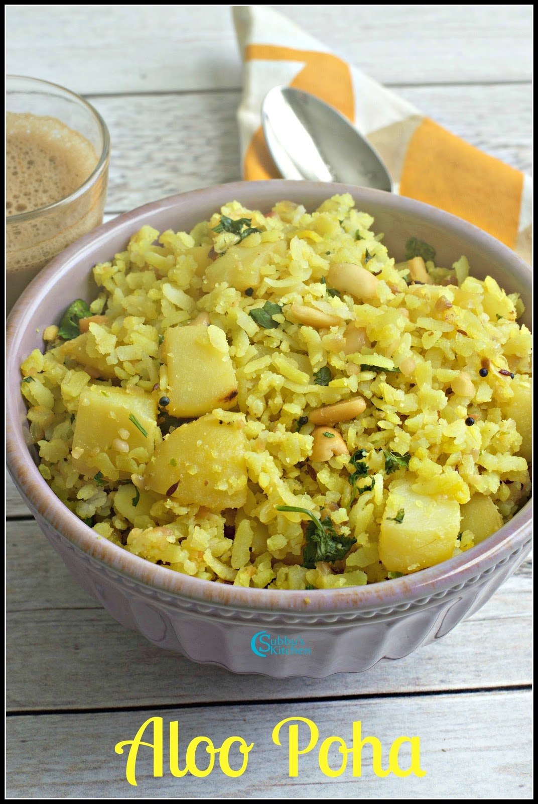 Aloo Poha Recipe | Batata Poha Recipe - Subbus Kitchen