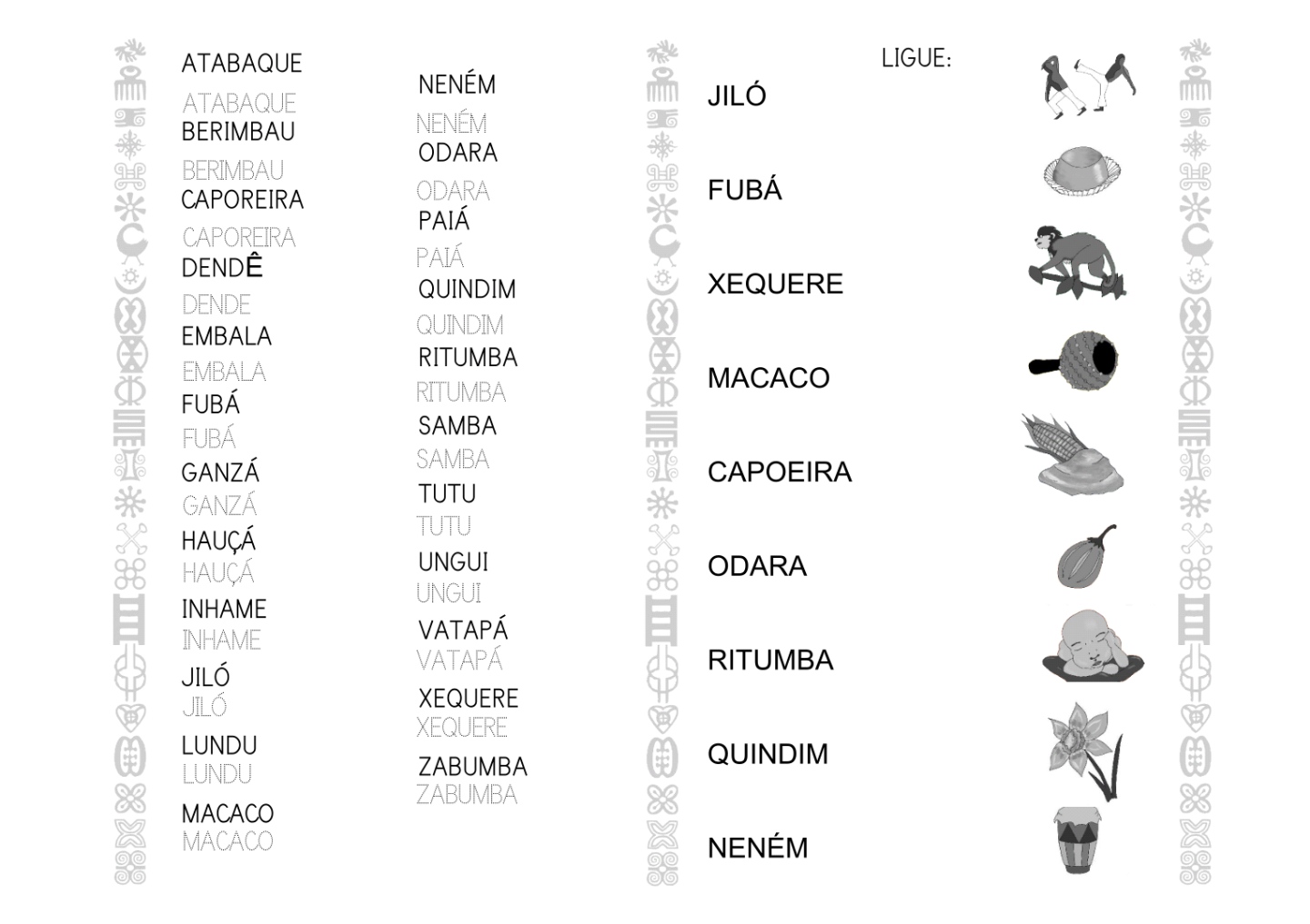Alfabetário africano Conheça o alfabeto africano com atividades ...