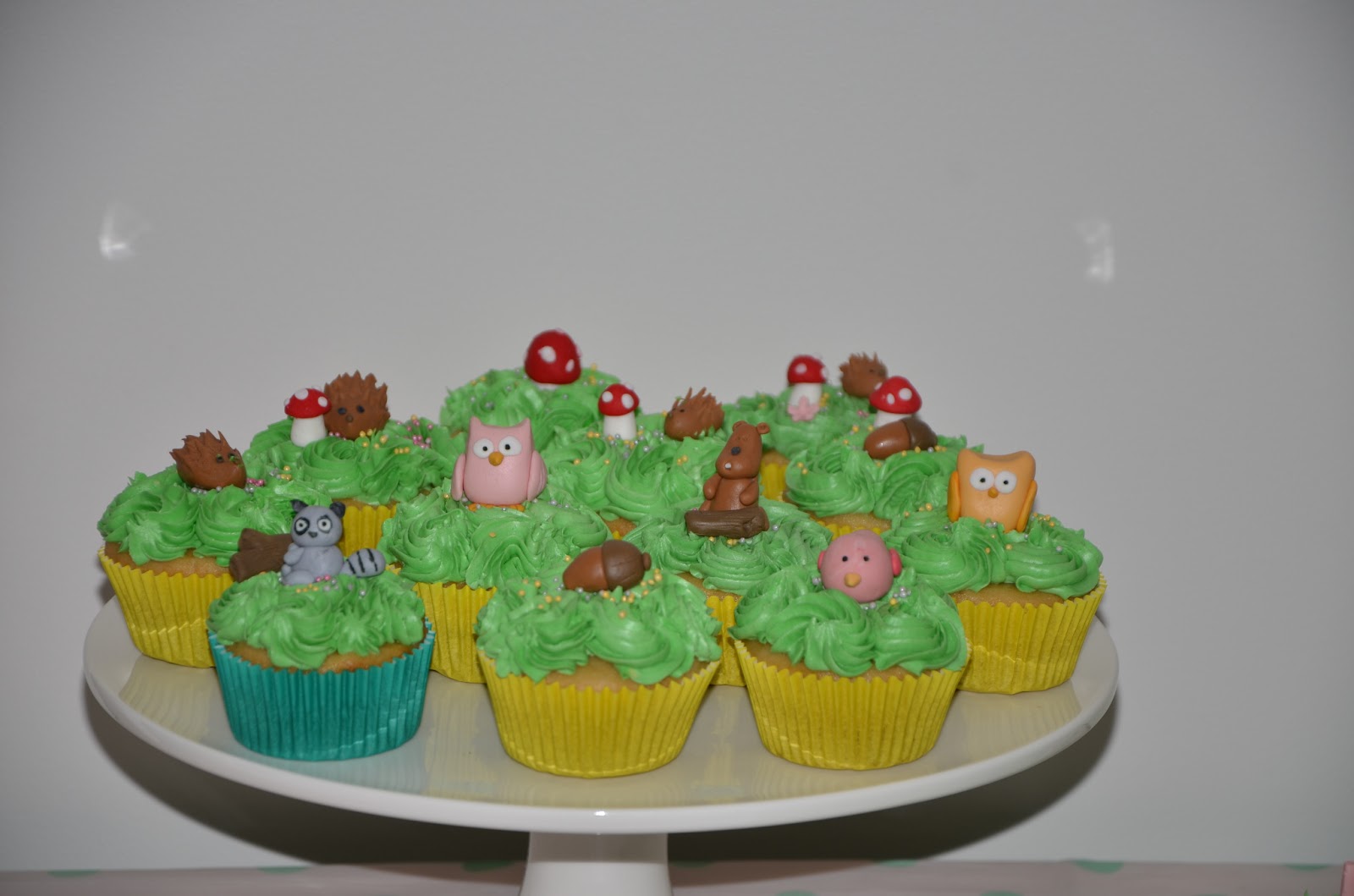 Margs Kitchen: Woodland Theme 1st Birthday cupcakes.