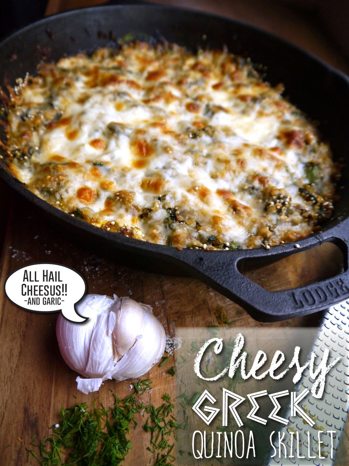 NY FoodGasm: Cheesy Greek Quinoa Skillet