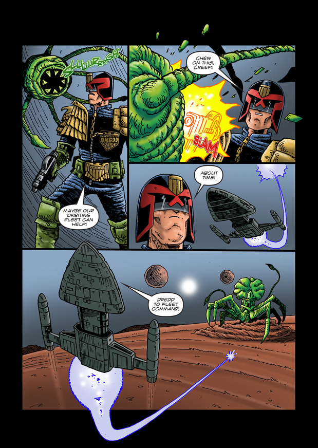 David Broughton Artist Judge Dredd Mean Green Machine Part 4