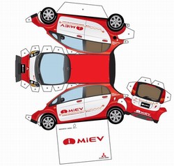 SP. Papel Modelismo: PaperCraft Electric Mitsubishi i-MiEv