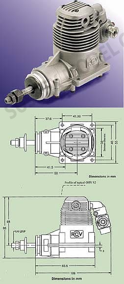 Vintage Model Airplane Engines Running: RCV 58 CD Rotary Valve Glow Engine