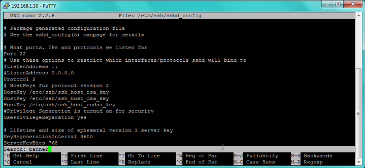 Coretan : Berbagi Ilmu: Cara Merubah Banner Di Debian Menggunakan Putty