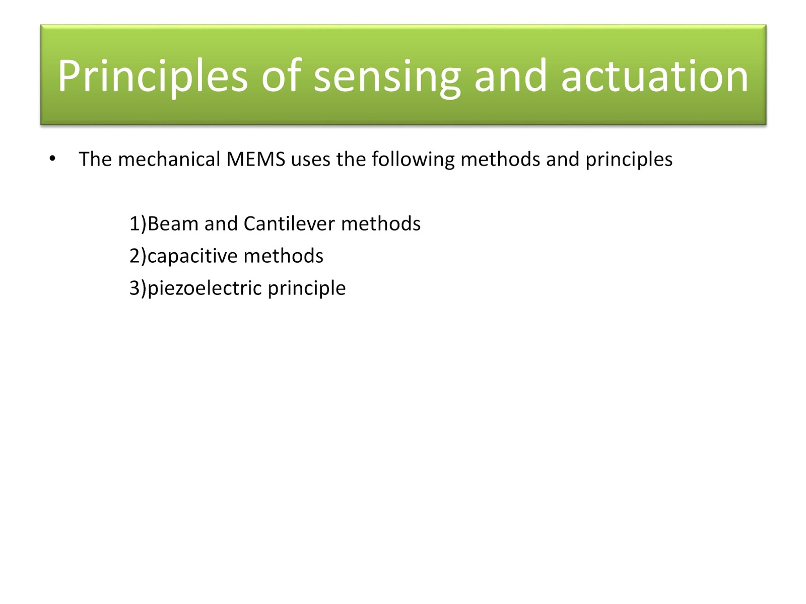 MECHANICAL SENSORS AND ACTUATORS (MEMS) : UNIT-2 - OPENBOX Education