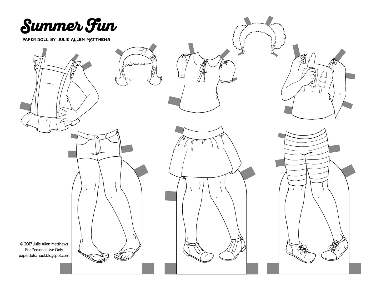 Paper Doll School: August 2017